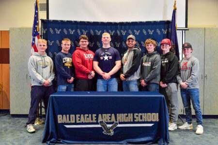 Eight Bald Eagle Area football, baseball players sign college ...